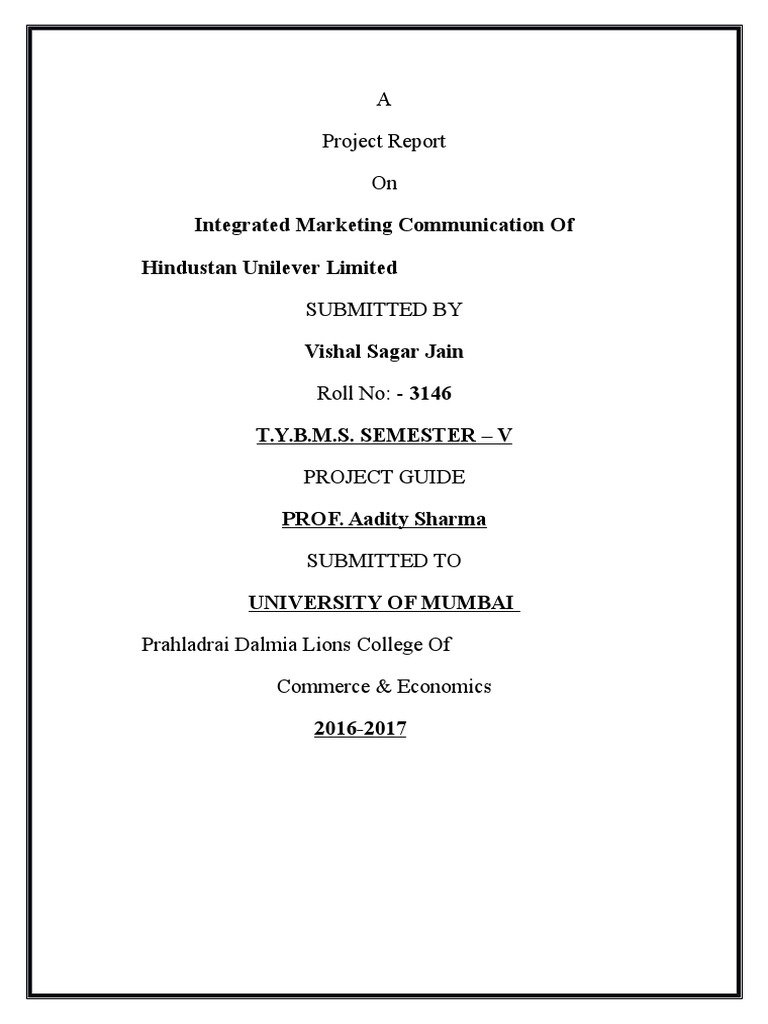 Project TYBMS Black Book | PDF