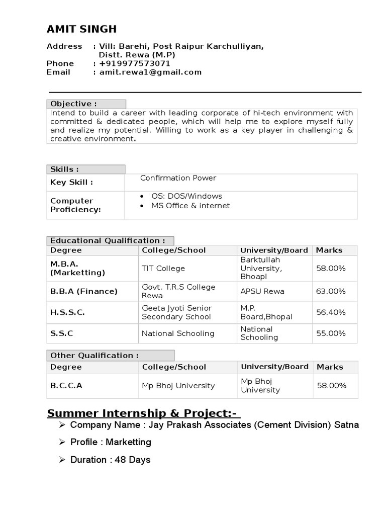Amit Singh: Summer Internship & Project | PDF | Career & Growth | Social Science