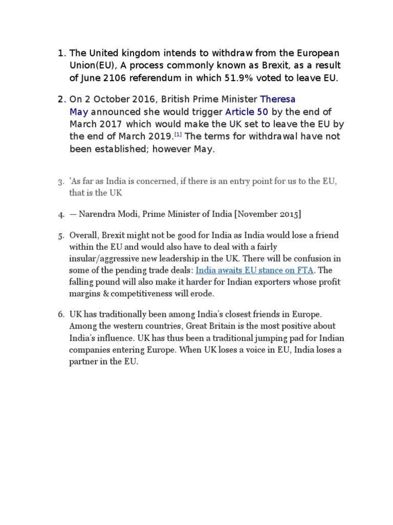 Theresa May Article 50 | Download Free PDF | Article 50 Of The Treaty ...