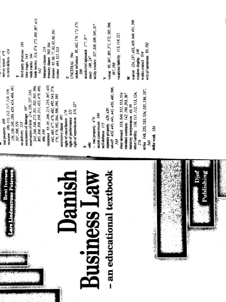 Danish Business Law - 6. Edition | PDF