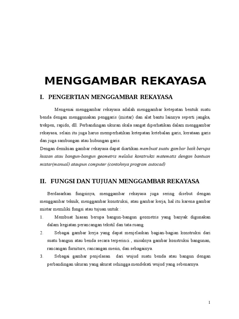 Menggambar Rekayasa | PDF | Metode & Bahan Ajar