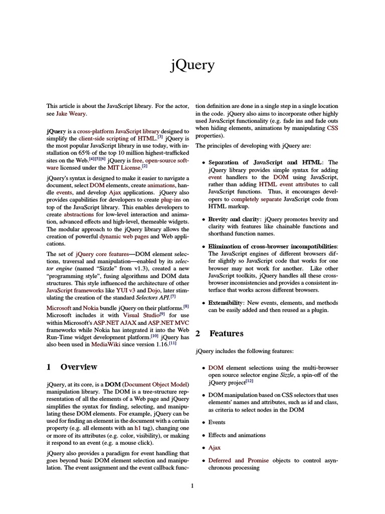 Jquery: 2 Features | PDF | J Query | Web Development