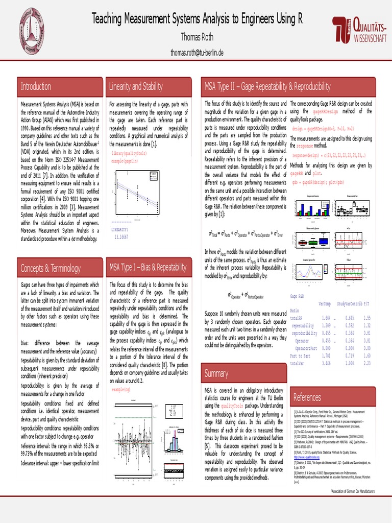 MSA Type II - Gage Repeatability & Reproducibility Linearity and ...