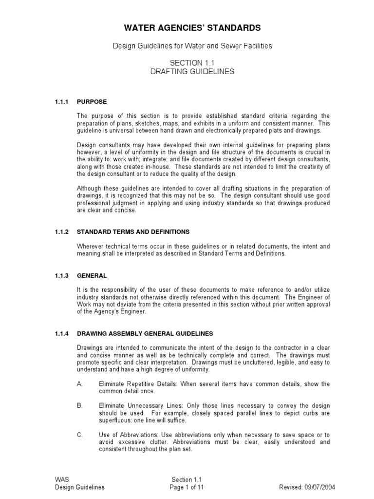 Water Agencies' Standards: Design Guidelines For Water and Sewer ...