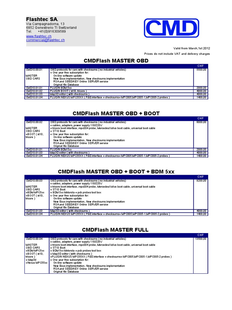 Flashtec SA: WWW - Flashtec.ch Commercial@flashtec - CH | PDF | Plug In ...