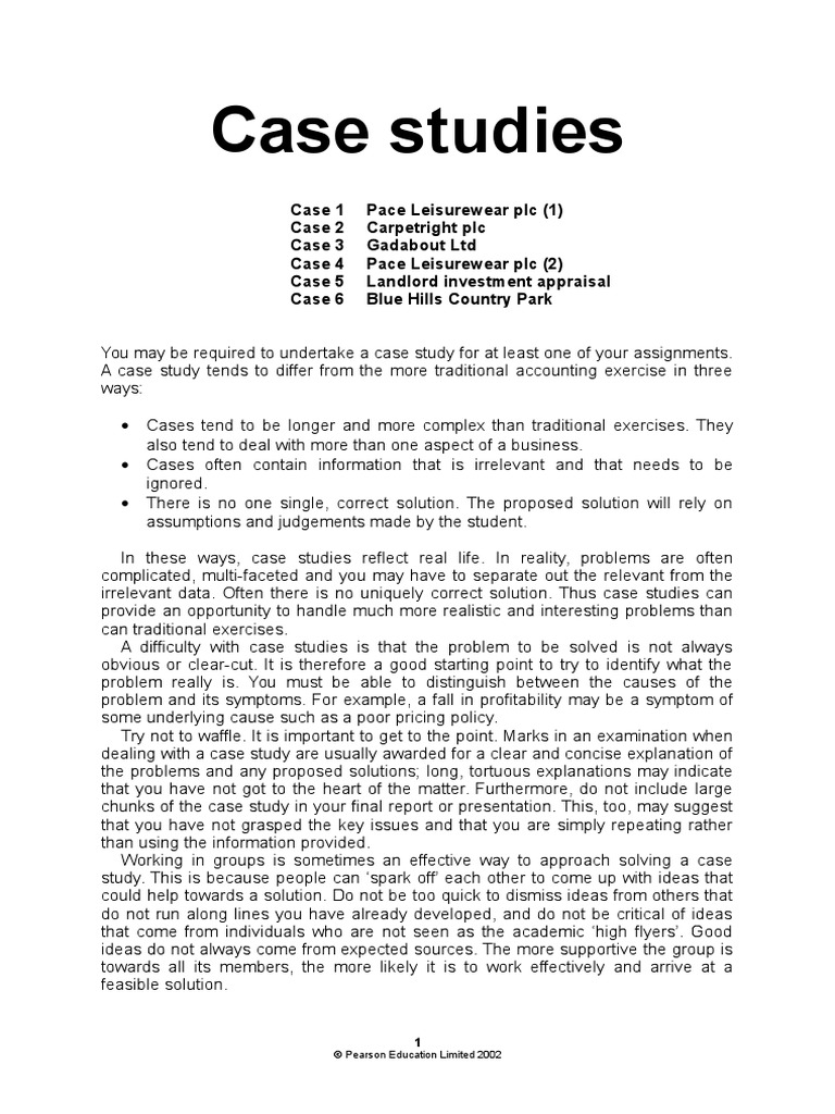 Case Studies | PDF | Dividend | Pension