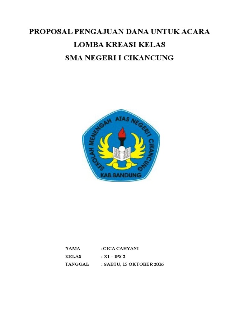 Proposal Lomba PMR SMA N I Cikancung | PDF | Ilmu Sosial