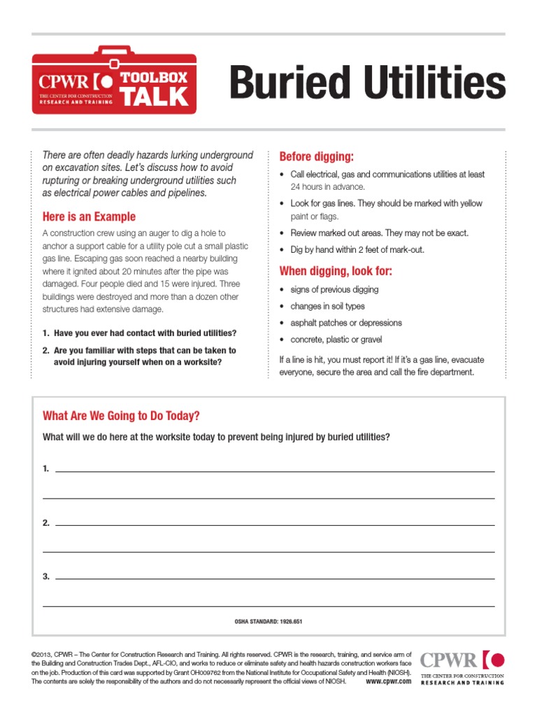 Buried Utilities | PDF