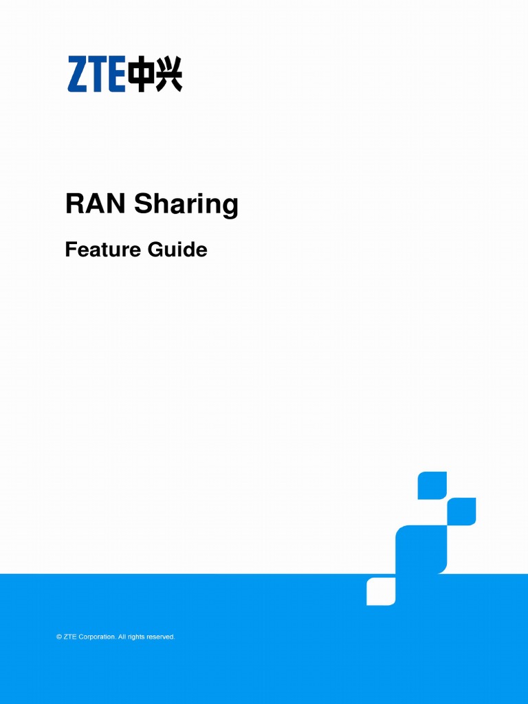 ZTE UMTS RAN Sharing Feature Guide | Computer Network | Quality Of Service