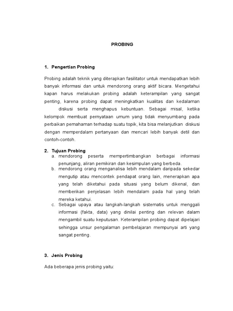 Probing | PDF