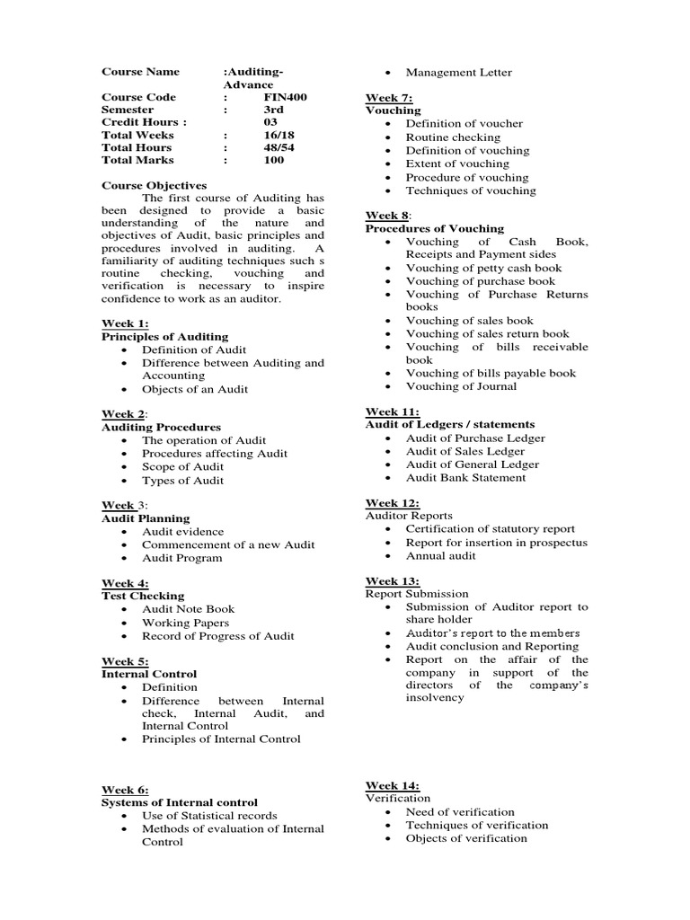 Principles of Auditing | PDF