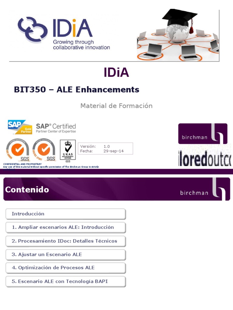 IDiA - BIT350 ALE Enhancements v6 | PDF | Tabla (base de datos) | Bases ...