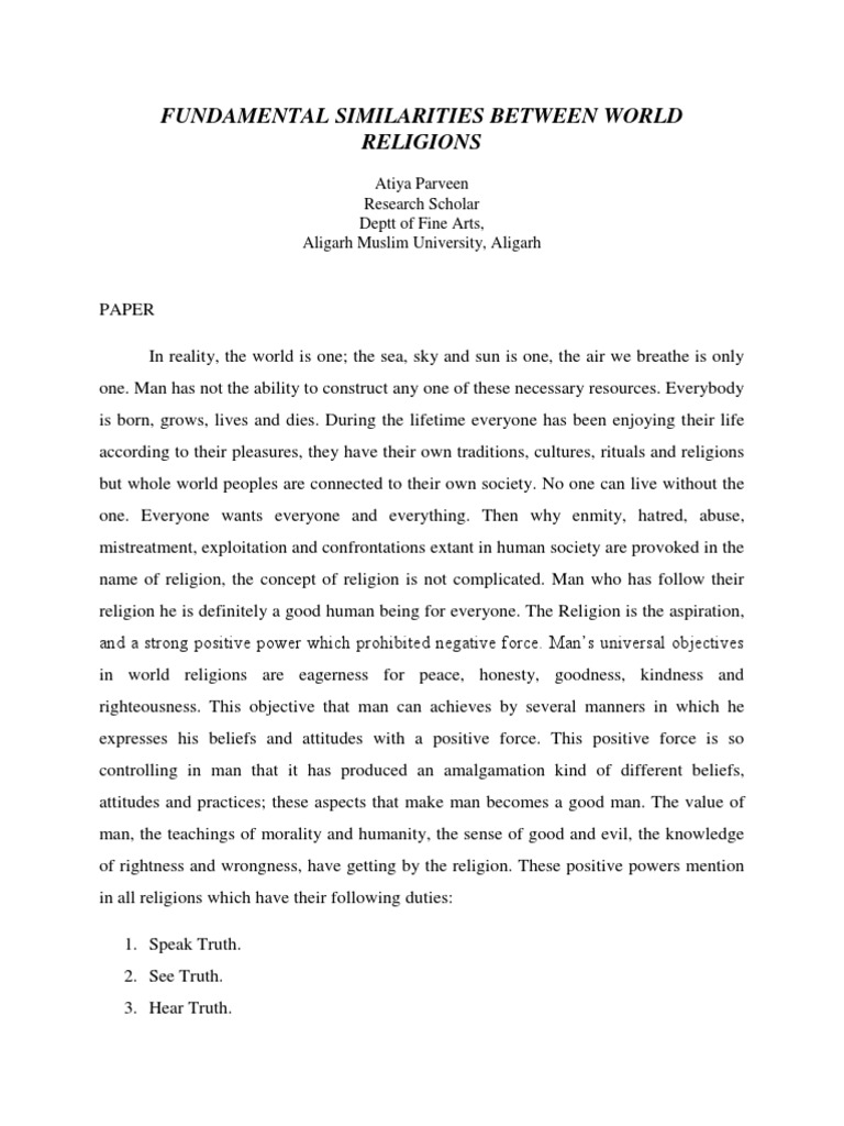 Common Threads in World Religions | PDF | Holy Spirit | Noble Eightfold ...