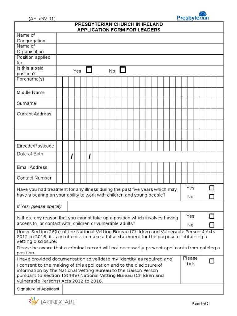 Application-Form-For-Leaders-Garda-Vetting 1 | PDF | Identity Document ...