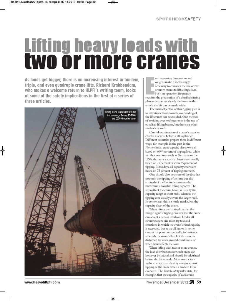 Heavy Lifting Guideline | PDF | Crane (Machine) | Lift (Force)