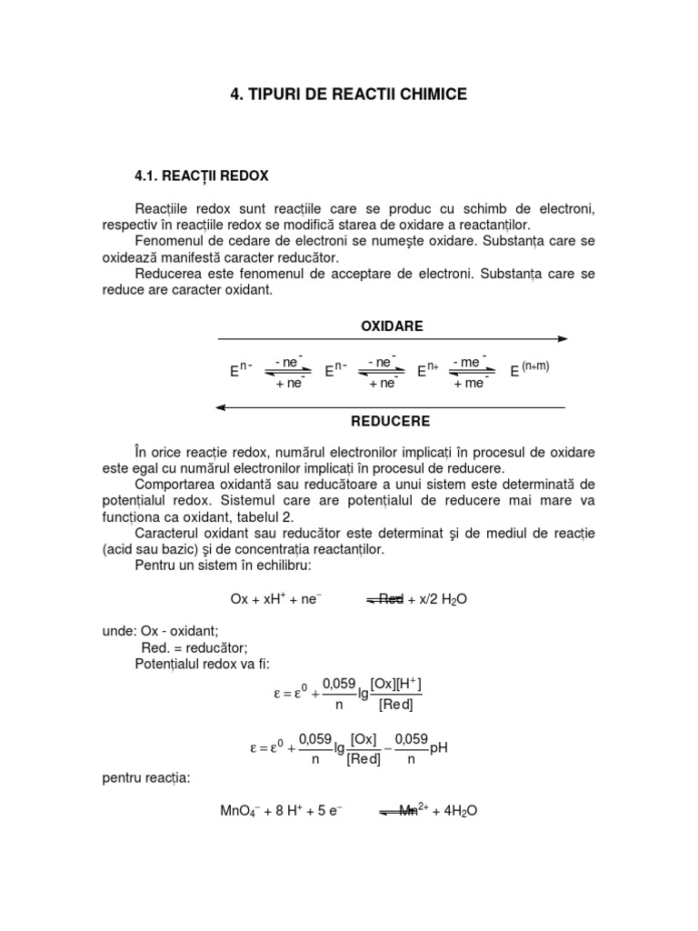 Reactii Redox | PDF