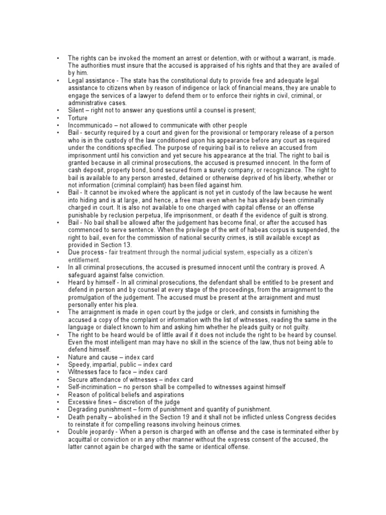 (Hist103) Outline For Finals | PDF | Bail | Arraignment