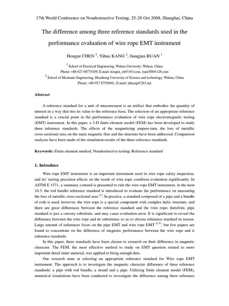 The Difference Among Three Reference Standards Used in The Performance ...