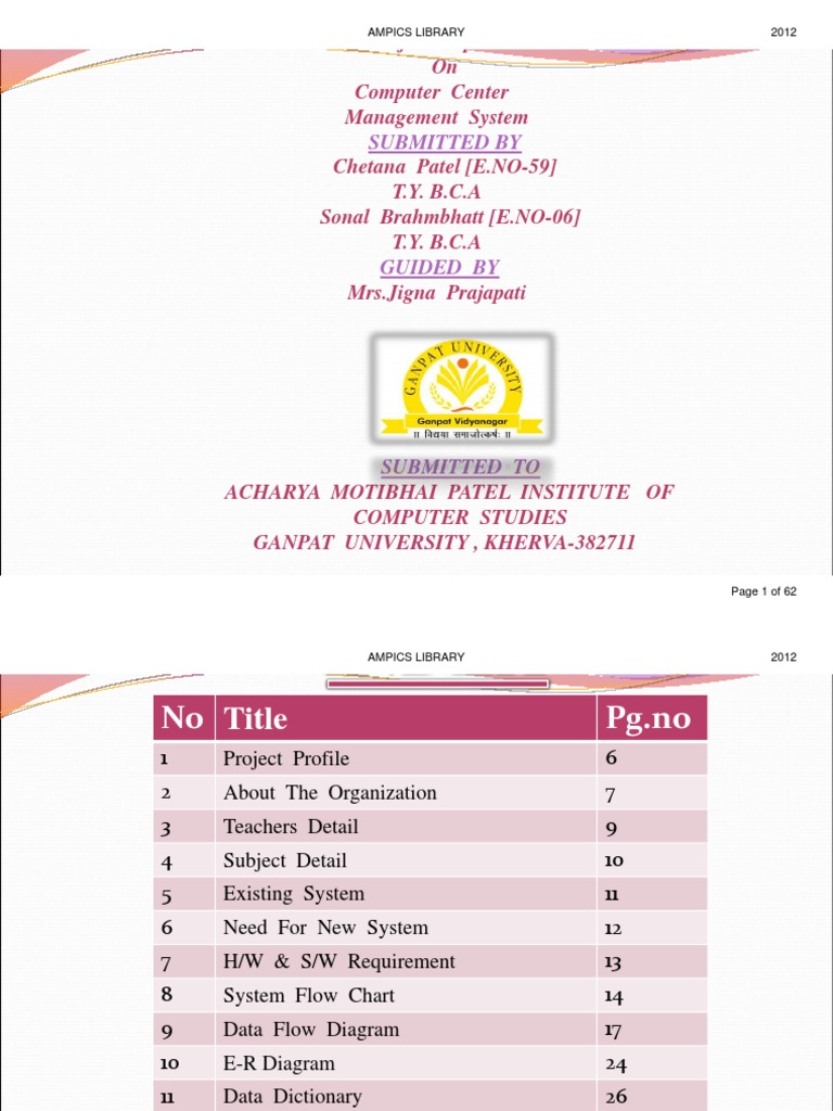 Computer Center Management System | PDF | Computers