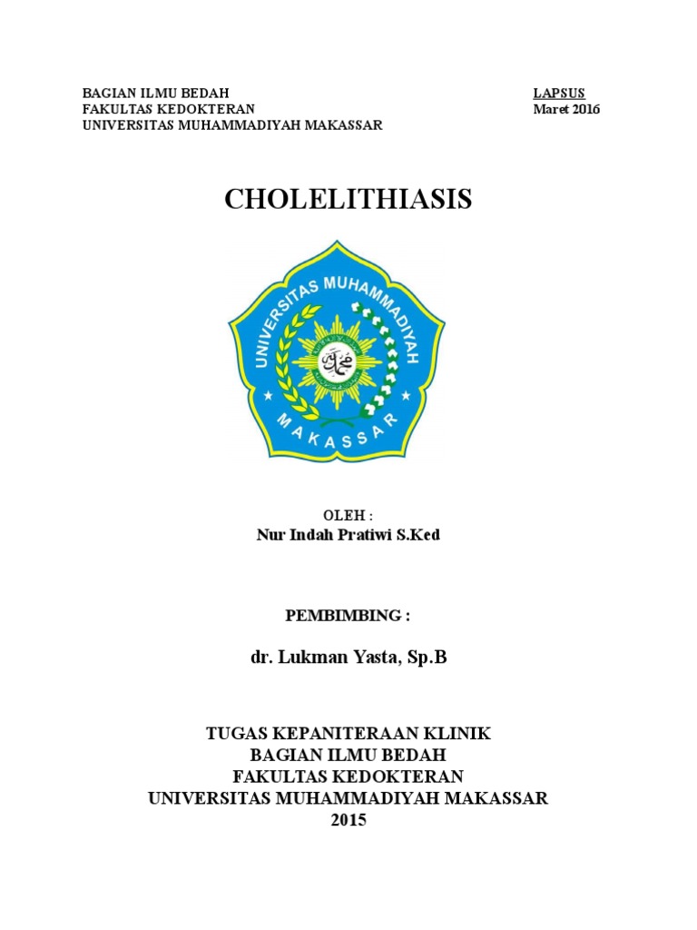 Lapsus Bedah Cholelithiasis | PDF