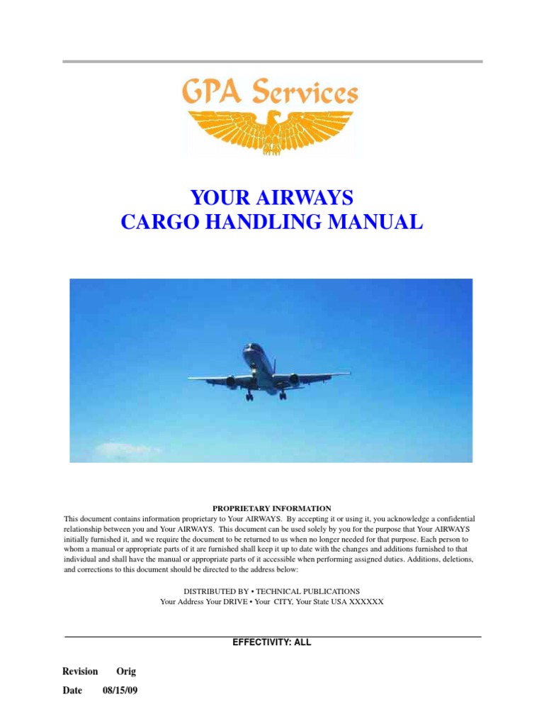 Cargo Handling Manual Ultra Small | PDF | Aviation | Shipping