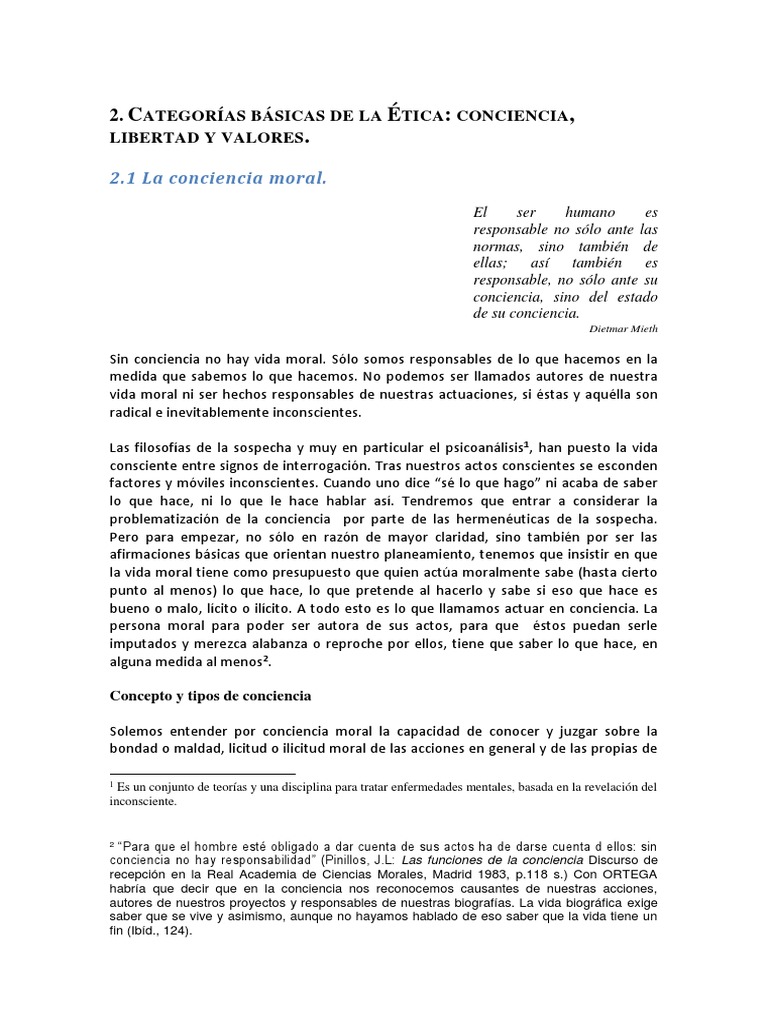 Consciencia y Libertad | PDF | Libertad | Moralidad