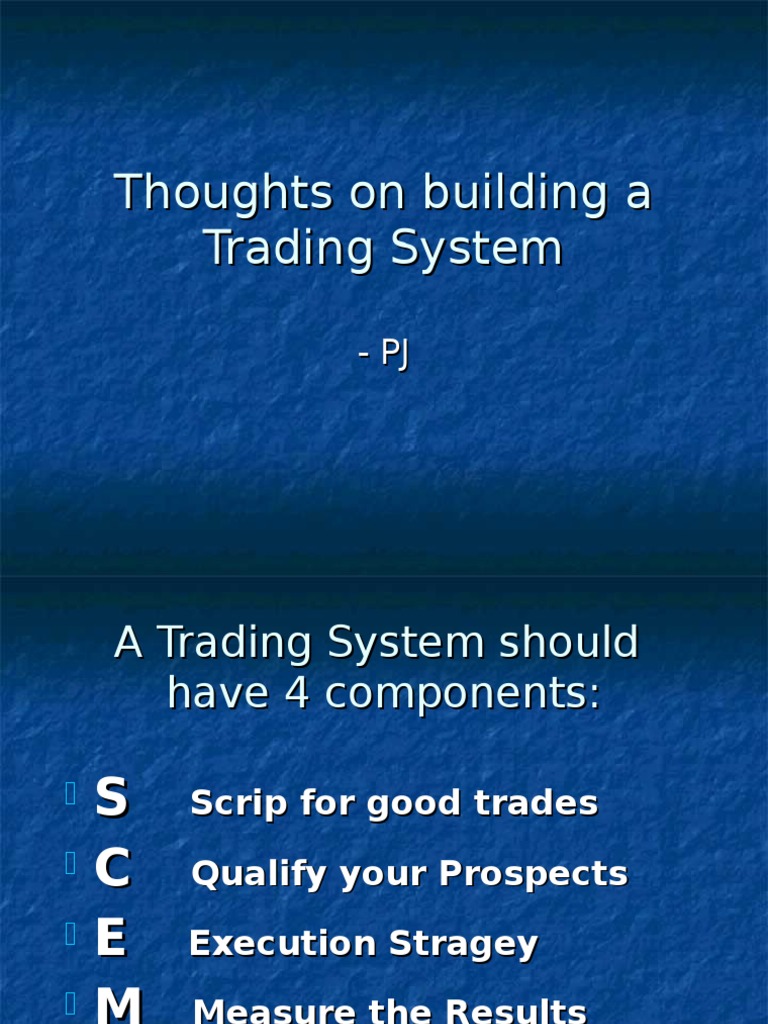 Build a Trading System with SCEM Components | PDF