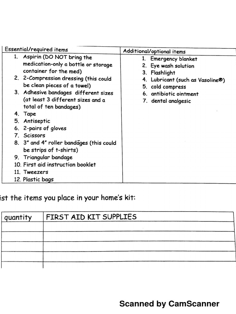 First Aid Kit | PDF