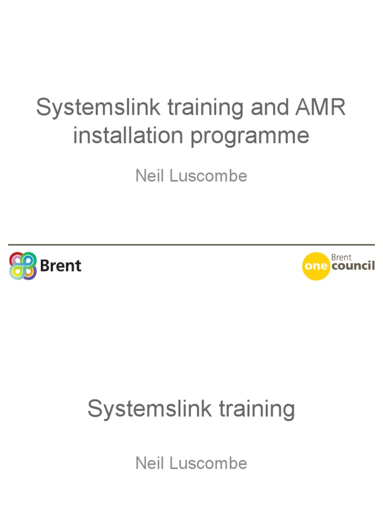 Systemslink Training and AMR Installation Programme | PDF | User ...