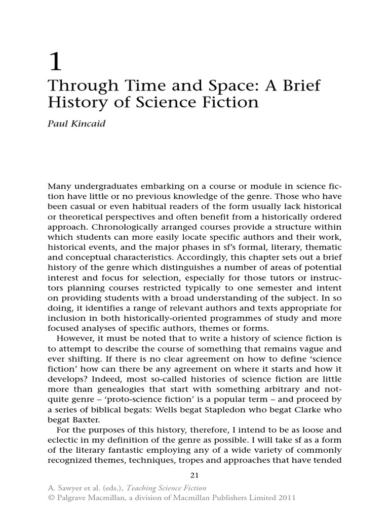 A Brieft History of Sci-Fi PDF | PDF | History | Classics