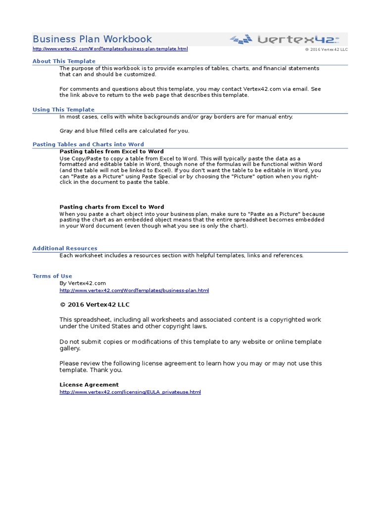 Business Plan Workbook | PDF | Equity (Finance) | Income