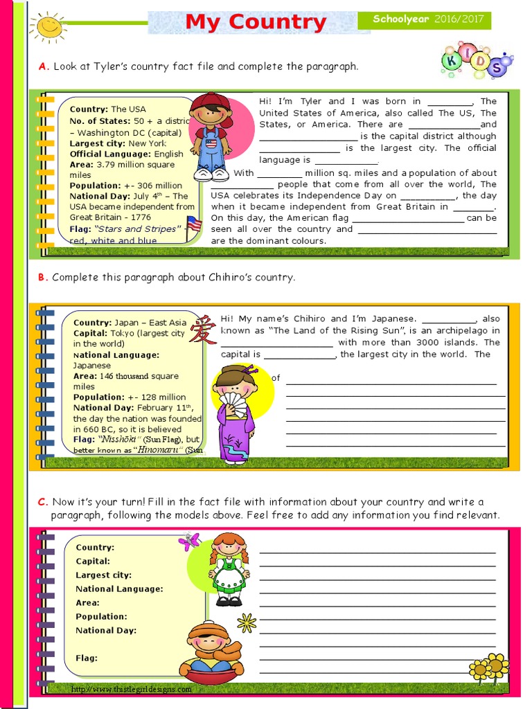 Country Fact File Activity Guide | PDF | Nationalism | National Symbols
