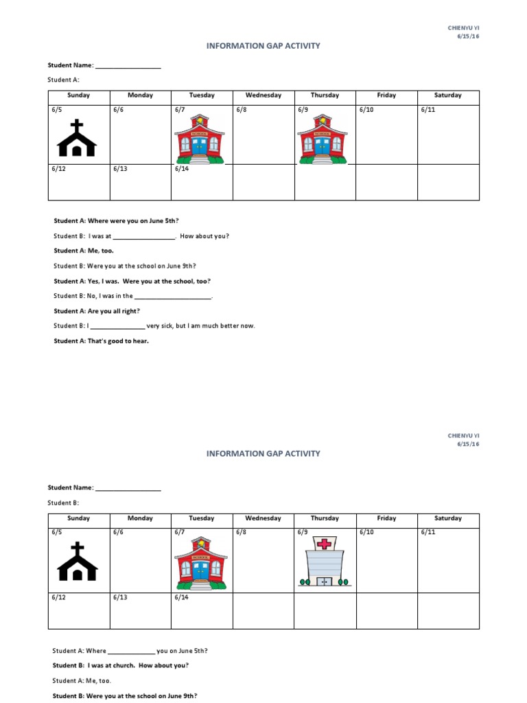 Microteaching Guided Activity Information Gap | PDF | Sports