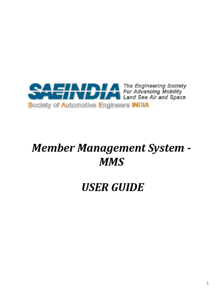 Member Management System - MMS User Guide | PDF | Payments | Email