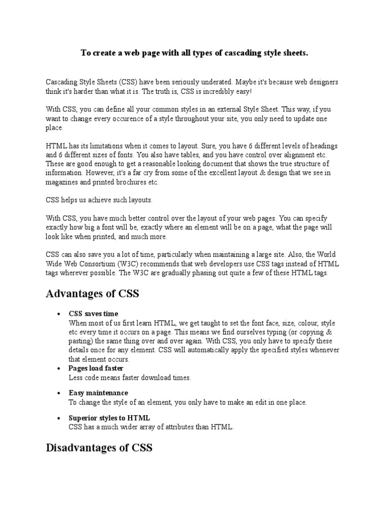 Css | PDF | Cascading Style Sheets | Html Element