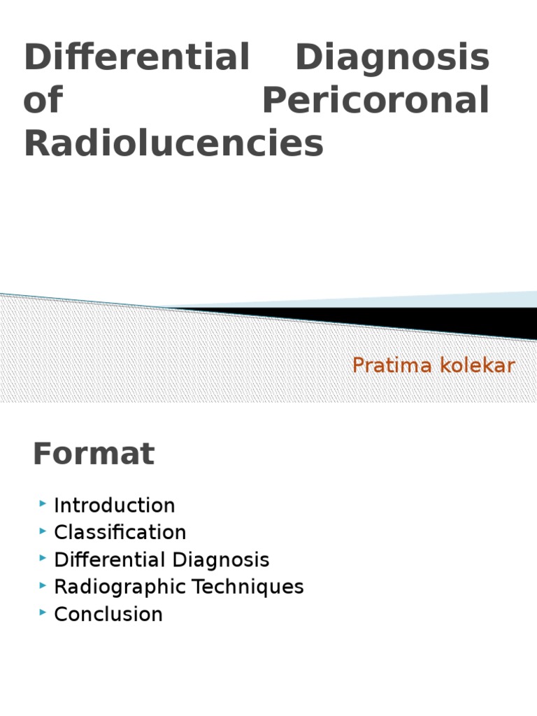 Differential Diagnosis of Pericoronal Radiolucencies | PDF | Tooth ...