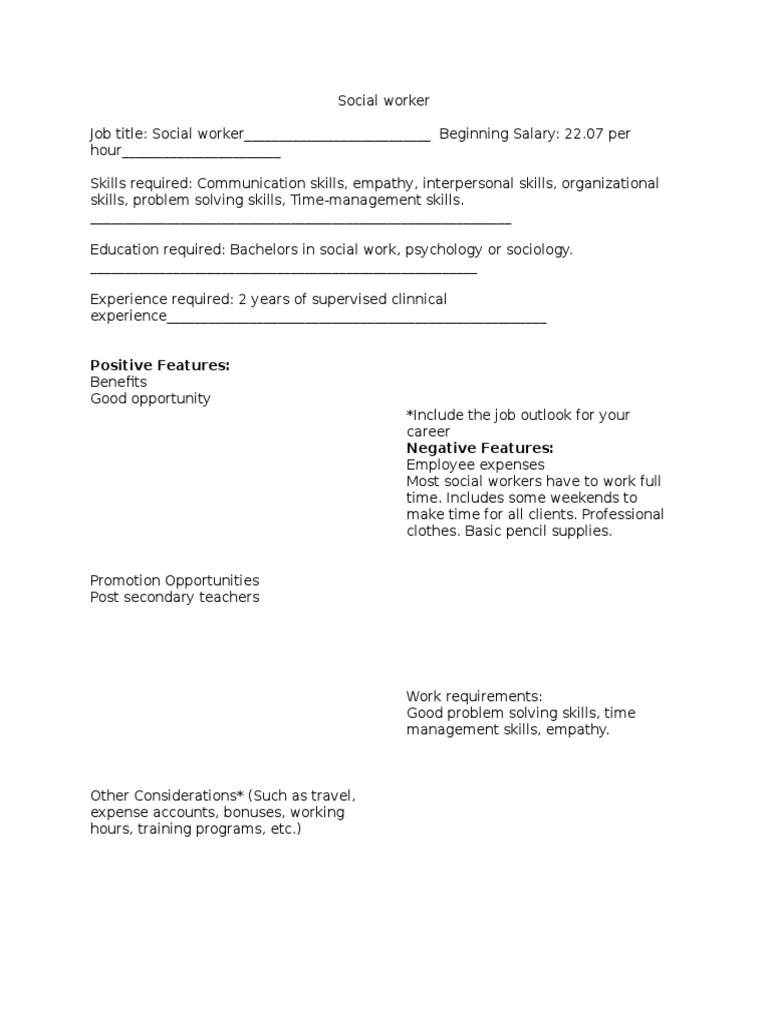 Social Worker | PDF | Career & Growth | Business