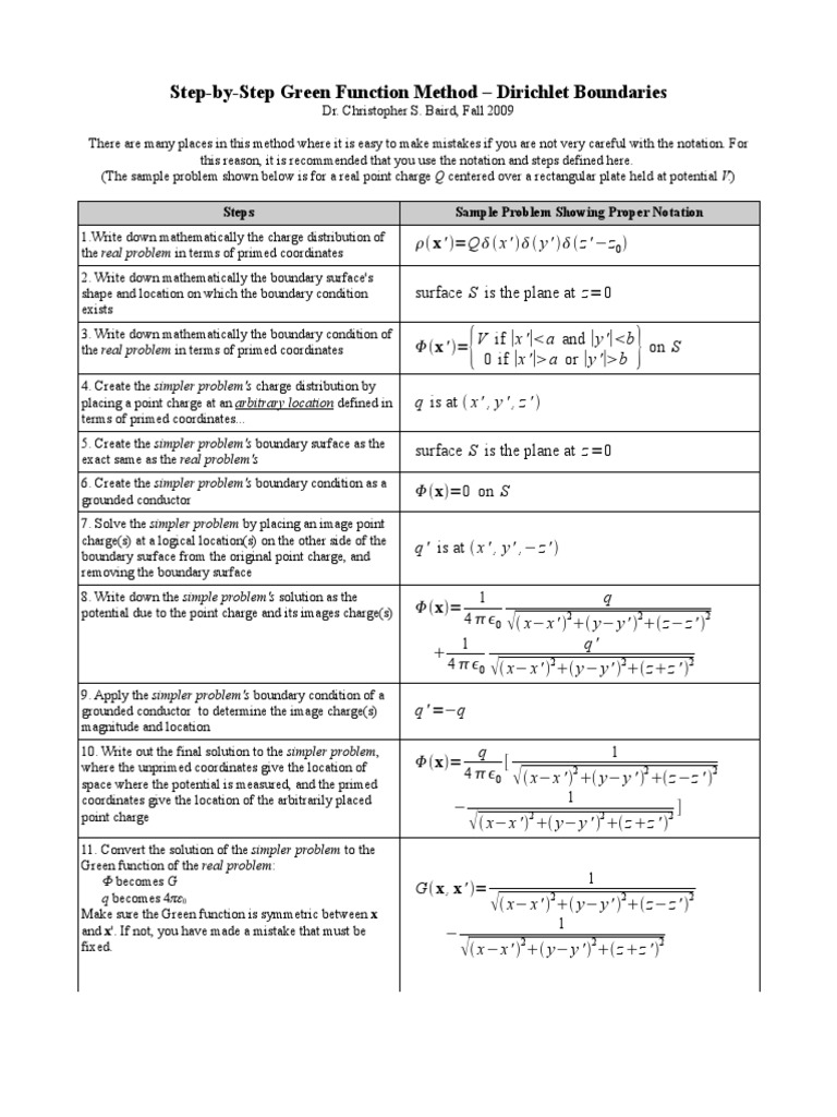 Green's Function Method | PDF | Green's Function | Mathematical Concepts