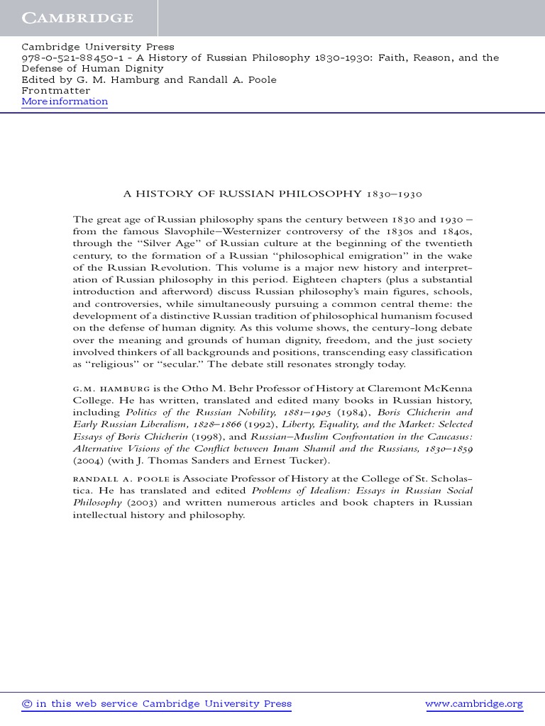 A History of Russian Philosophy | PDF | Russia | World Politics
