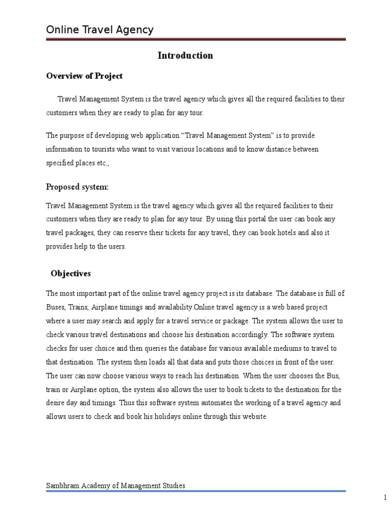 Online Travel Agency | PDF | Microsoft Sql Server | Databases