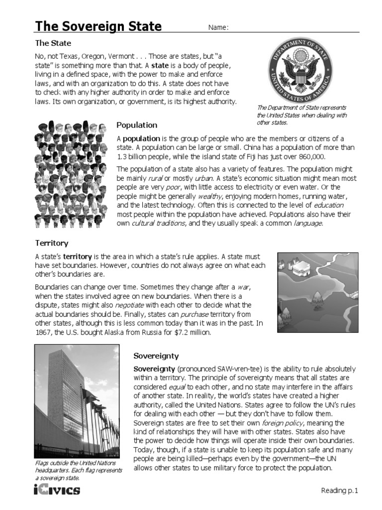 The Sovereign State - 1 | PDF | Sovereign State | Sovereignty