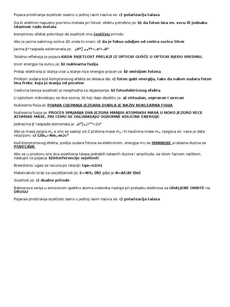 Fizika Tekstualni Zadaci | PDF