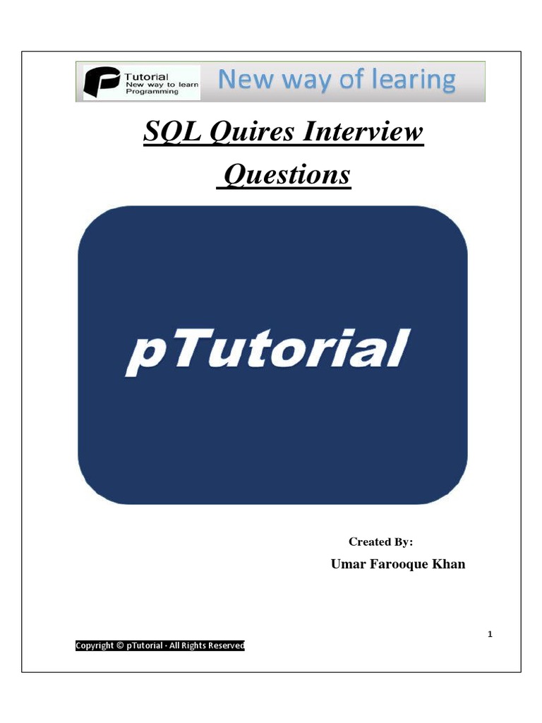 SQL Query Interview Questions | PDF | Sql | Table (Database)
