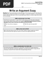 Argumentative Essay Peer Edit Checklist | PDF
