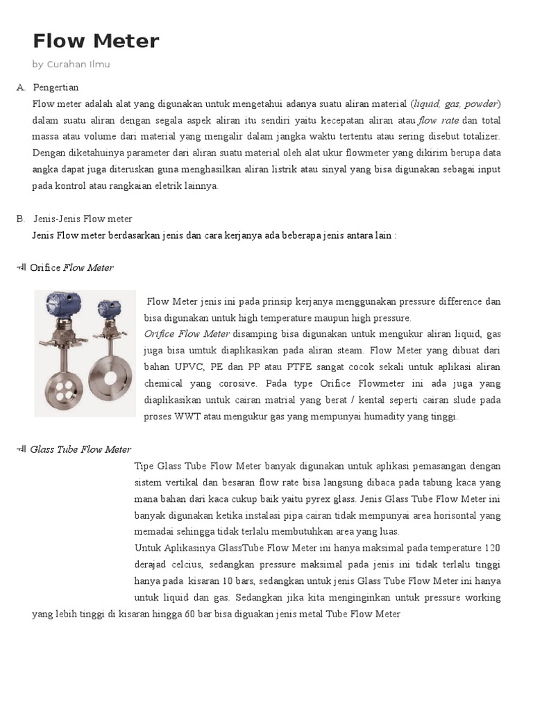 Flow Meters | PDF