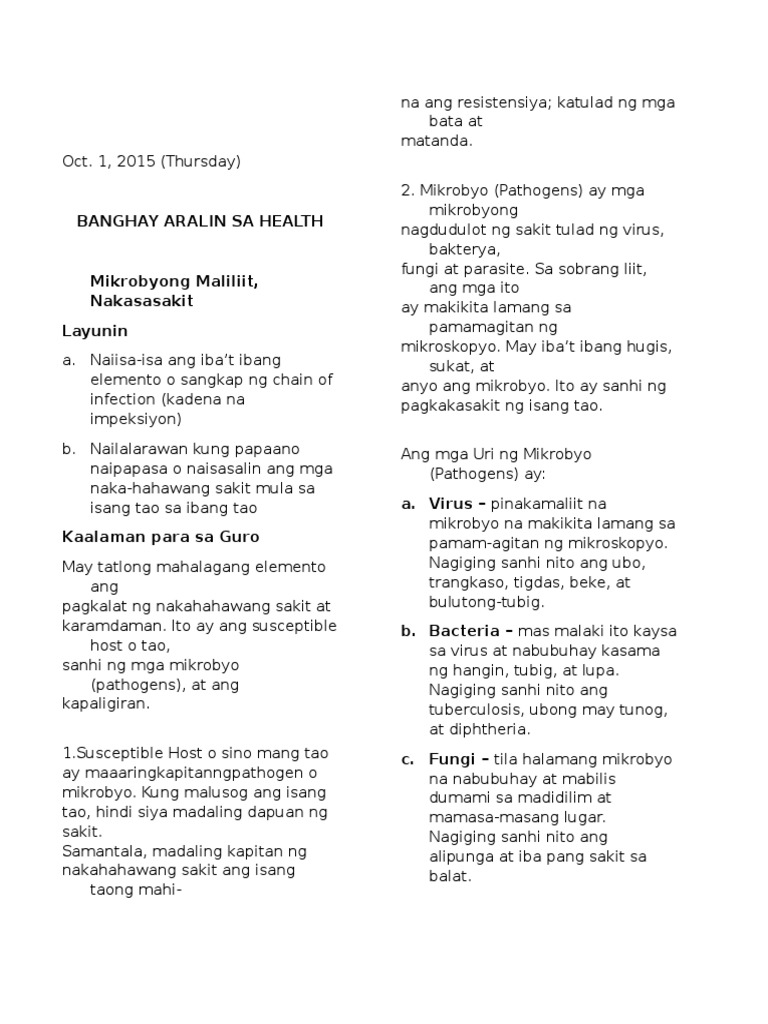 LP in Mapeh (Sept. 28-Oct 2.) | PDF