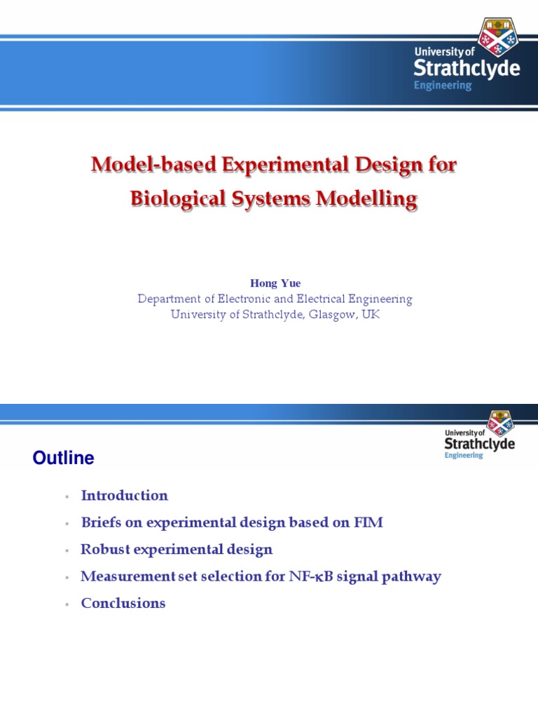 Model-Based Experimental Design For Biological Systems Modelling | PDF ...