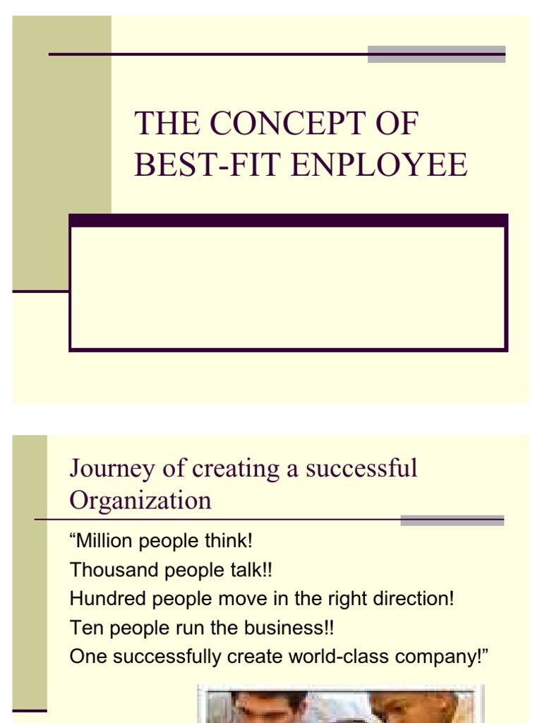 The Concept of Best-Fit Enployee | PDF | Recruitment | Strategic Management