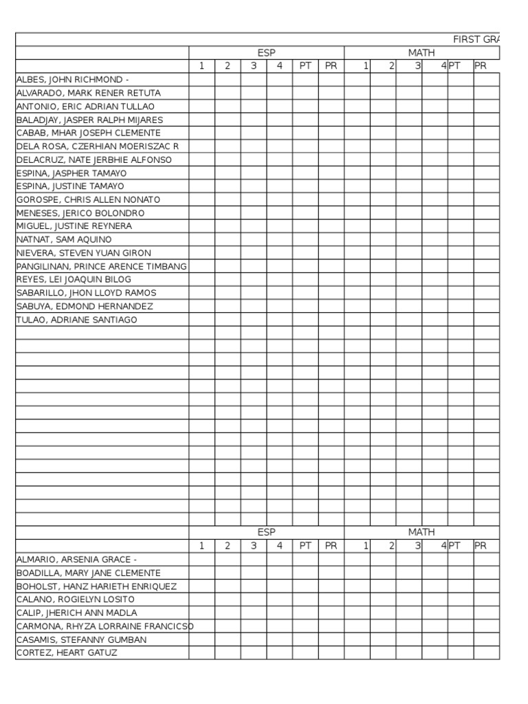 Temporary Class Record | PDF