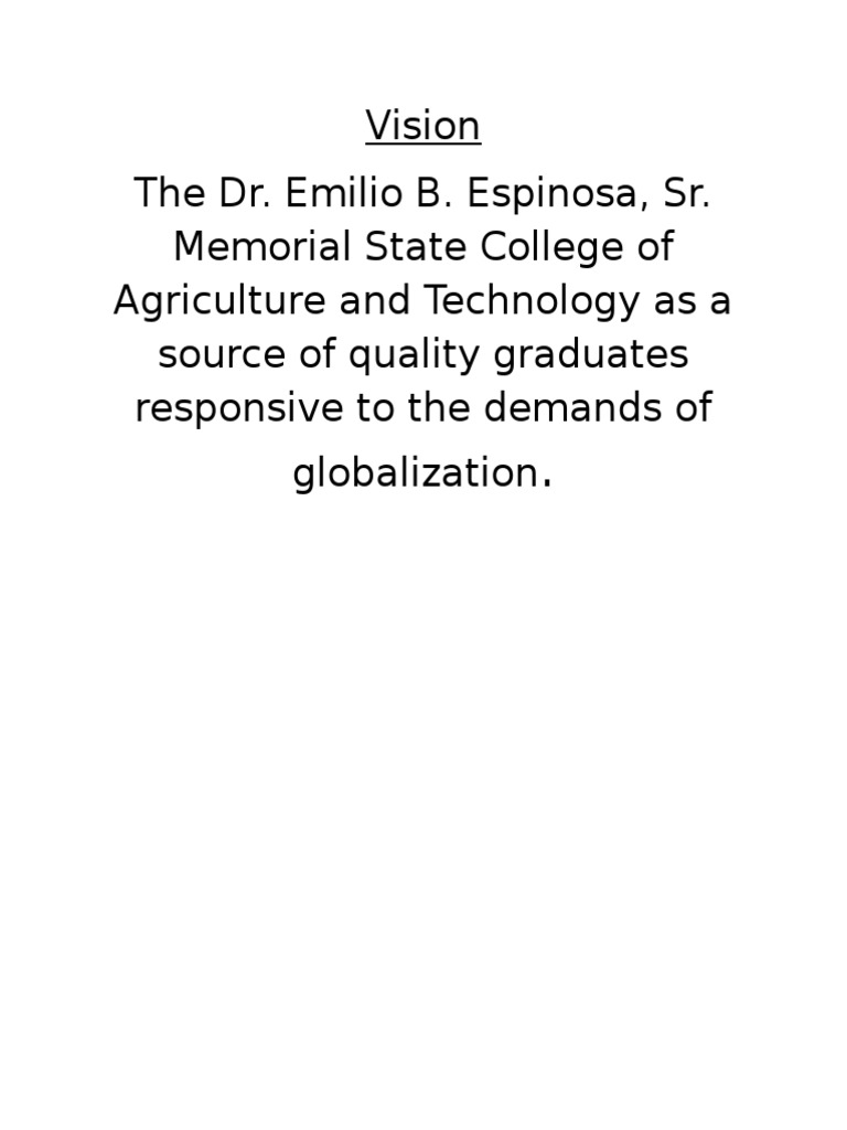 Mission and Vision | PDF